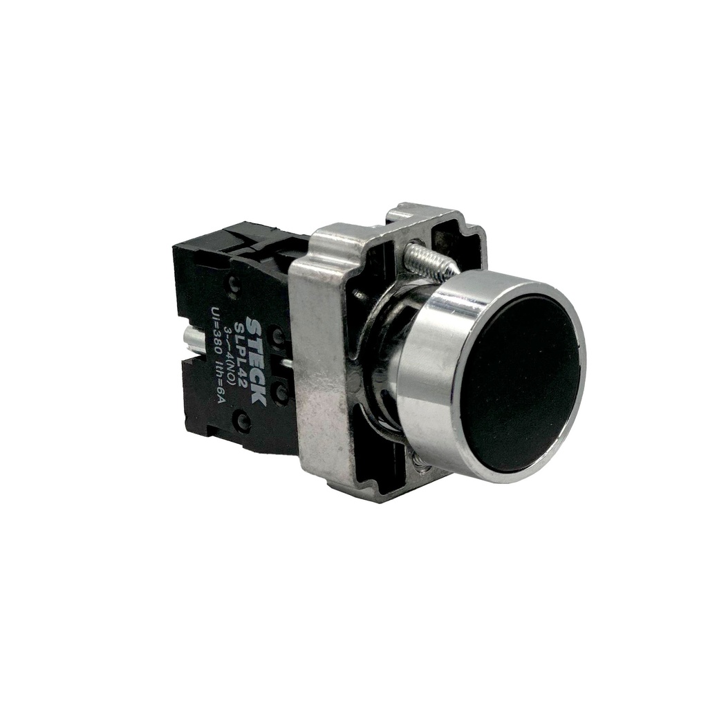 Pulsador Rasante Metal Negro 22Mm 1Na | GRUPO COINP