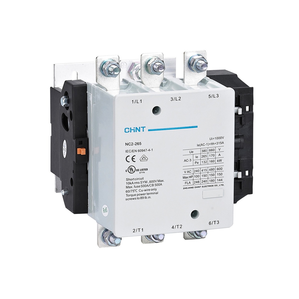 Contactor Potencia Magnetico 3P 265A Ac3 Bob 220Vac 132Kw 50/60Hz | GRUPO COINP