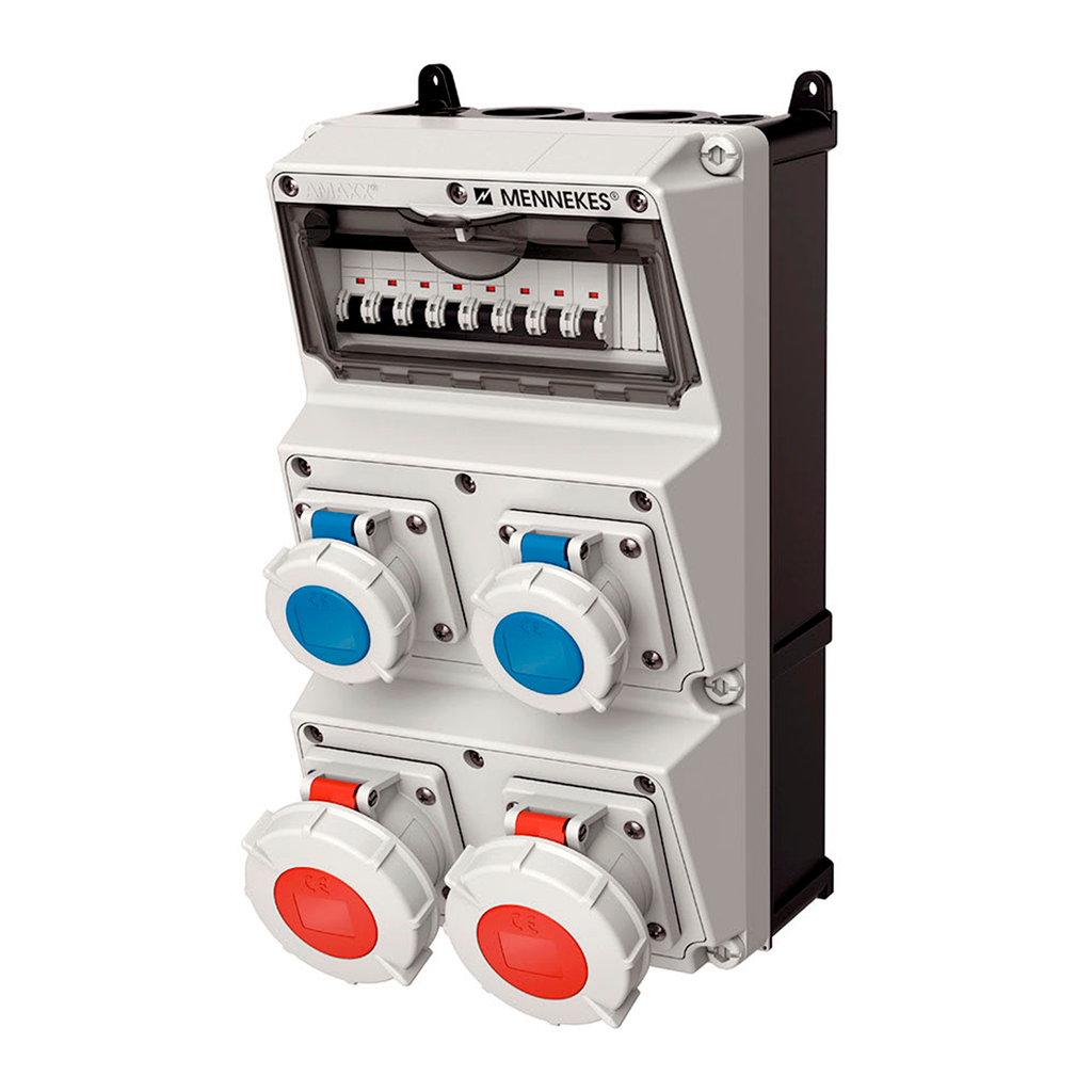 CAJA COMBI IP67 2 TOMA 32A 3P+T 415V 6H + 2 TOMA 16A 2P+T 250V 6H C/2 ...